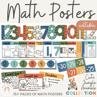 Math Posters Bundle | Cute Jungle Animals - Default Title - Miss Jacobs ...