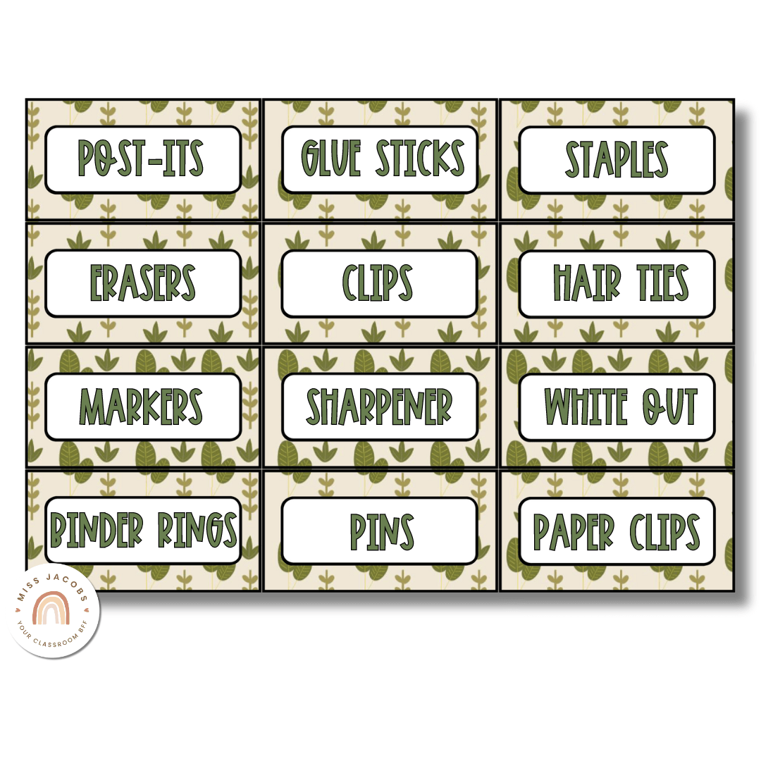 Teacher Toolbox Labels | Cute Jungle Animals
