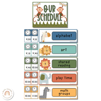 Visual Timetable and Daily Schedule | Cute Jungle Animals - Default Title