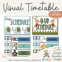 Visual Timetable and Daily Schedule | Cute Jungle Animals - Default Title