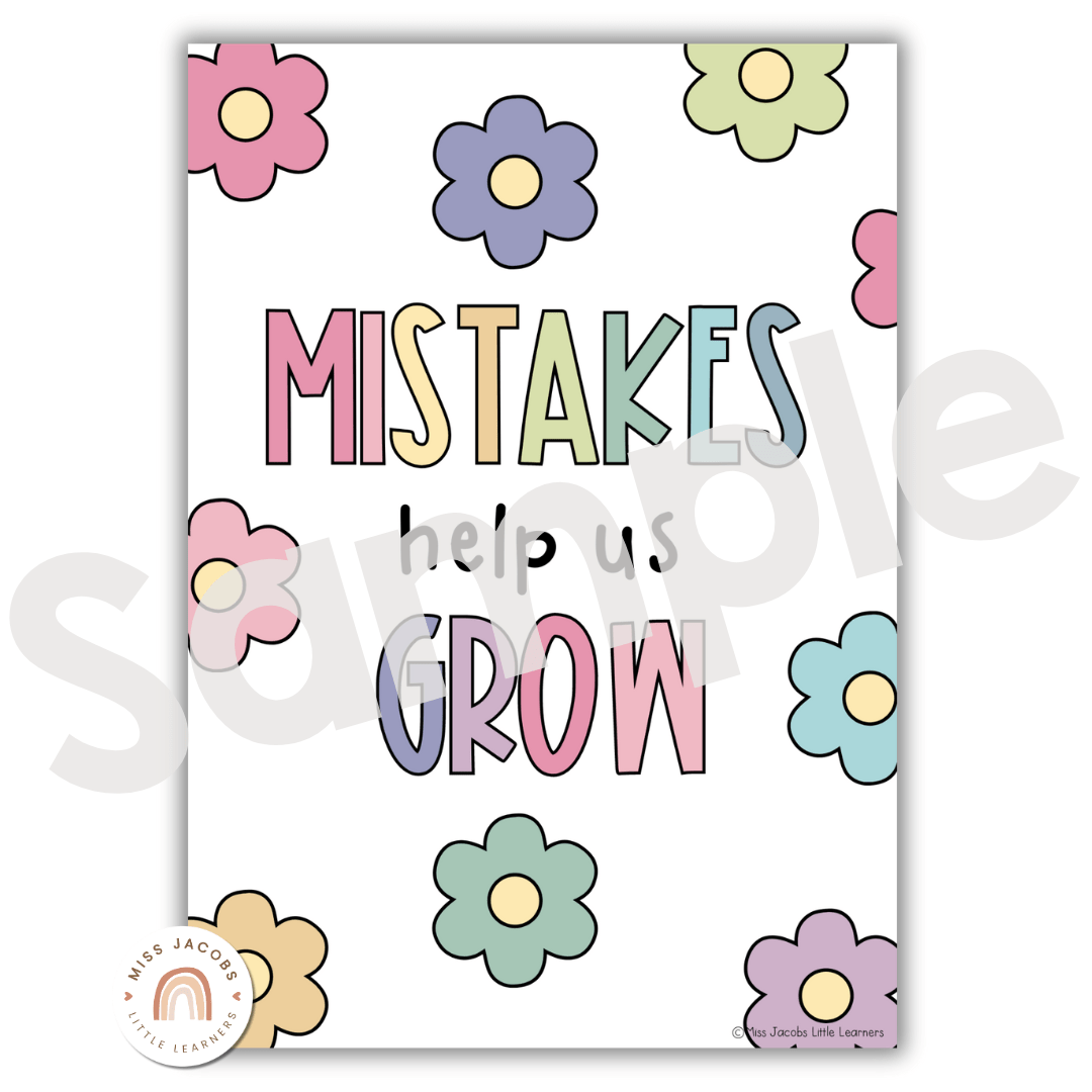Motivational Classroom Posters - Cute Pastel Theme - Miss Jacobs – Miss ...
