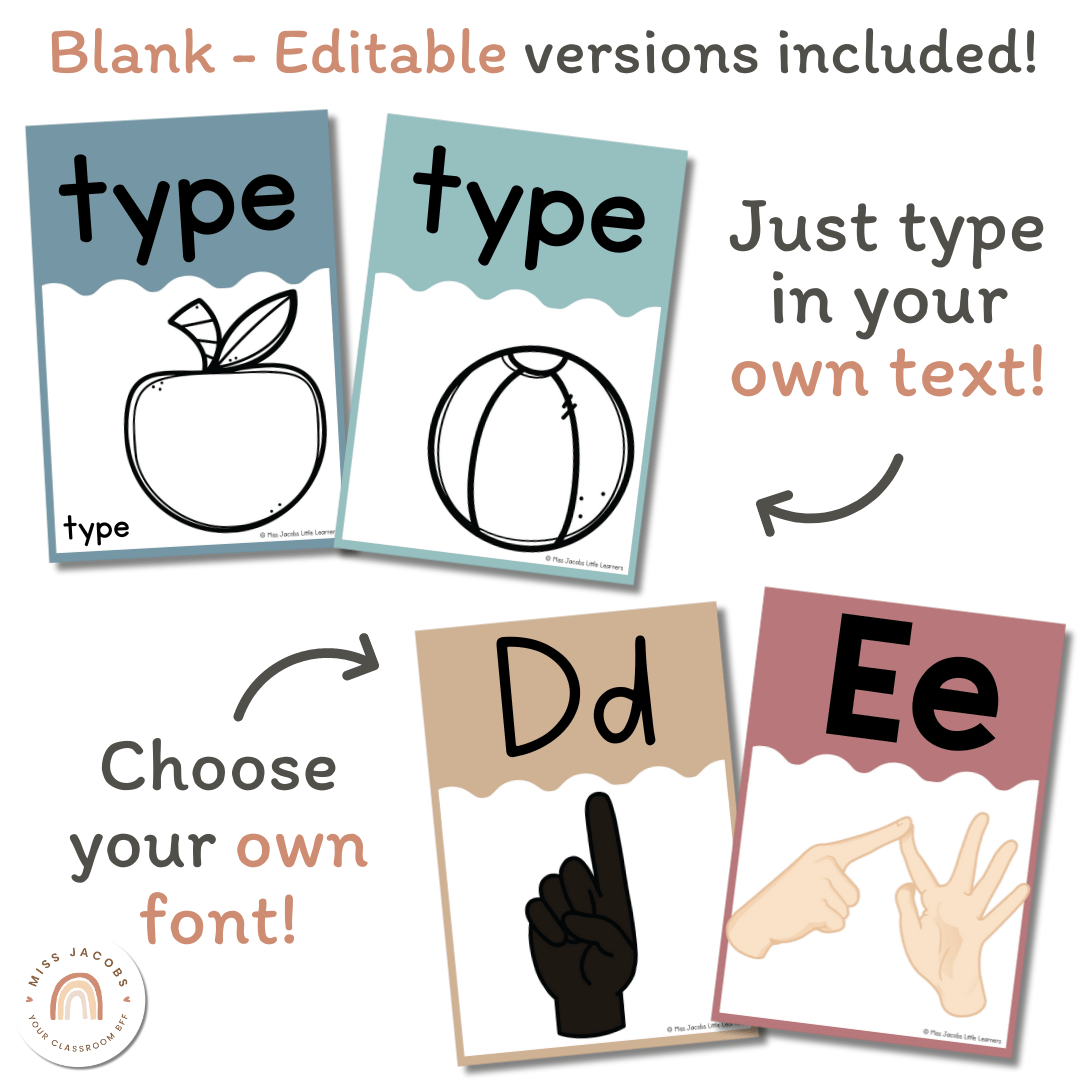 Alphabet Posters Bundle - Cute Sea Life Classroom Decor – Miss Jacobs ...