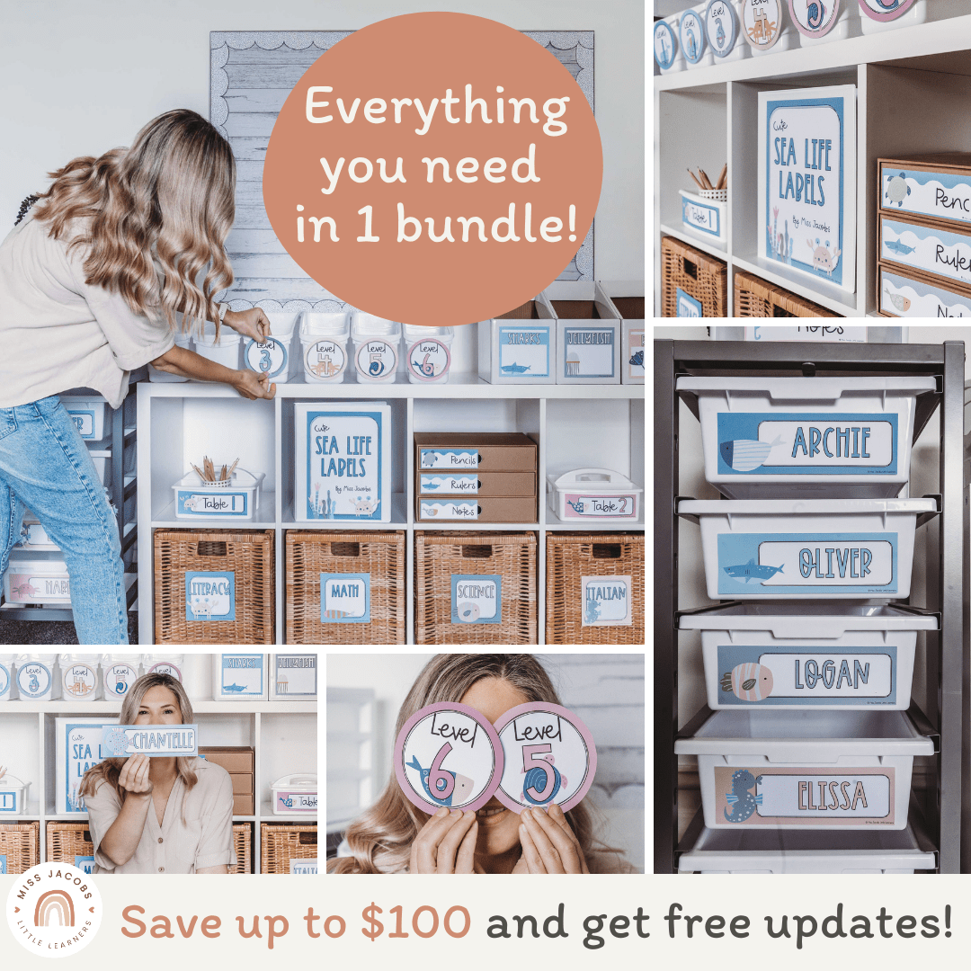 Cute Sea Life Classroom Collection - Miss Jacobs Little Learners - Miss ...