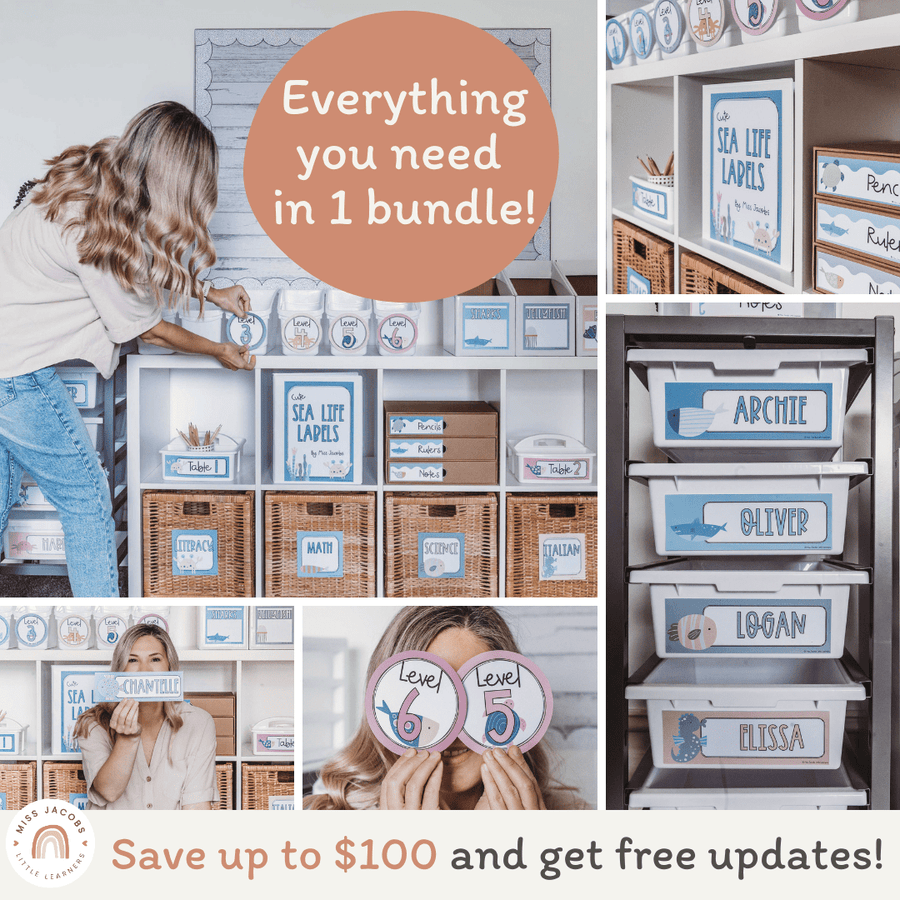 Cute Sea Life Classroom Collection - Miss Jacobs Little Learners - Miss ...