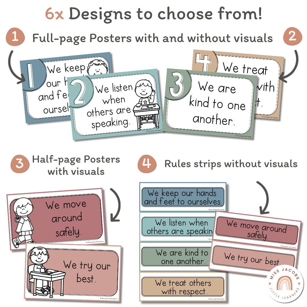 Classroom Rules and Expectations Posters - Cute Sea Life