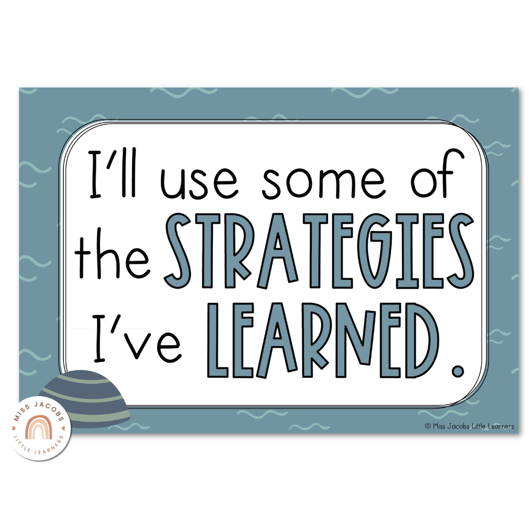 Growth Mindset Posters - Cute Sea Life Classroom Decor