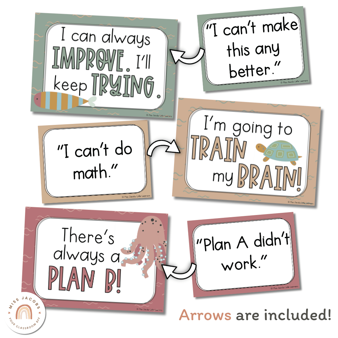 Cute Sea Life Growth Mindset Display - Default Title - Miss Jacobs ...