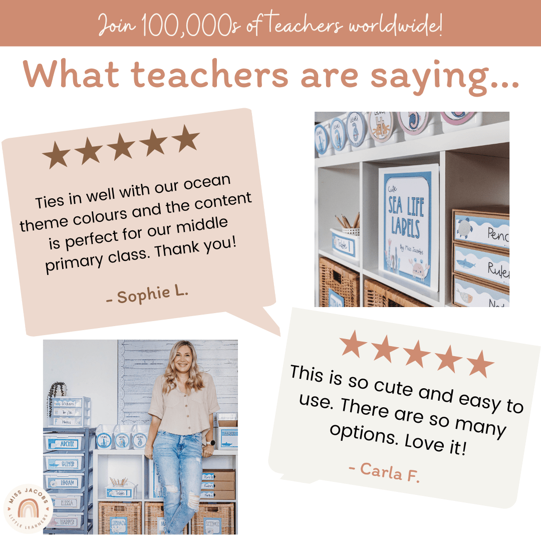 Cute Sea Life Place Value Posters Bulletin Board Display - Miss Jacobs ...