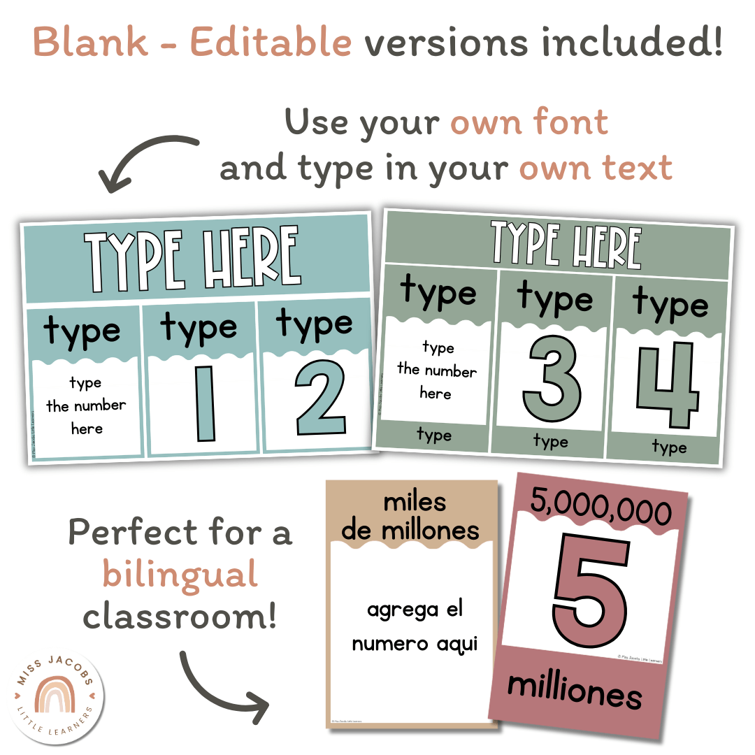 Cute Sea Life Place Value Posters Bulletin Board Display - Miss Jacobs ...