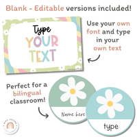 Door Display - Daisy Gingham Pastels Decor