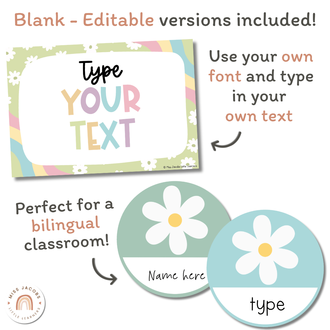 Door Display - Daisy Gingham Pastels Decor