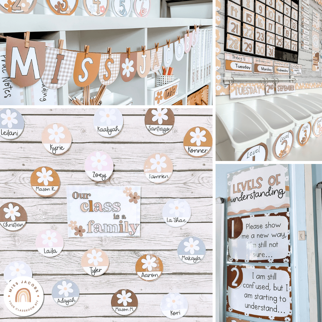 Daisy Gingham Classroom Decor Bundle - Default Title - Miss Jacobs ...