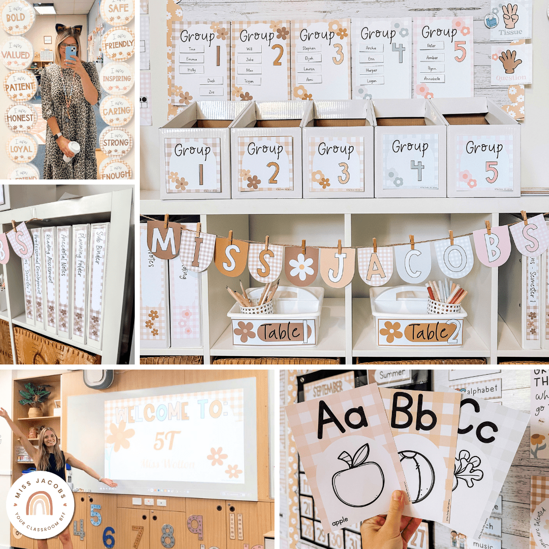 Daisy Gingham Classroom Decor Bundle - Default Title - Miss Jacobs ...