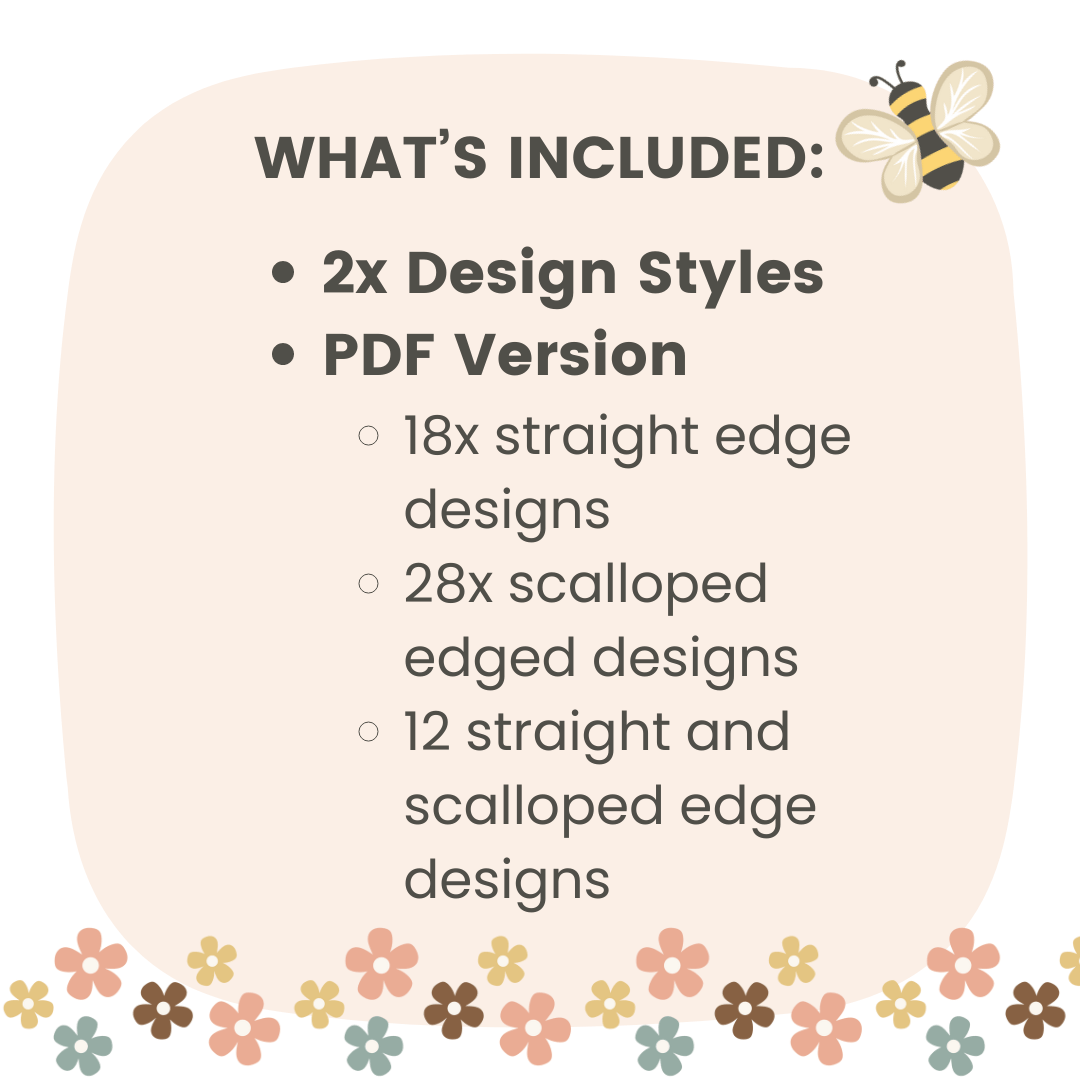 Bulletin Board Borders - Daisy Gingham Neutrals Decor