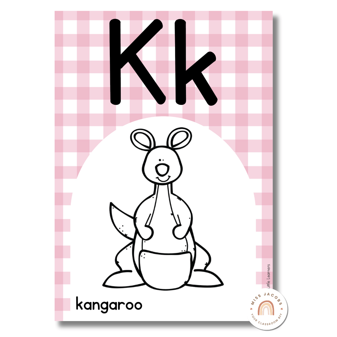 Alphabet Posters Bundle | Daisy Gingham Pastels