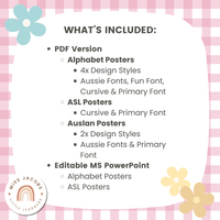 Alphabet Posters Bundle | Daisy Gingham Pastels – Miss Jacobs Little ...
