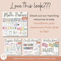 Daisy Gingham Classroom Decor - Pastels Theme - Miss Jacobs