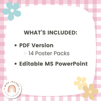 Daisy Gingham Pastels Math Posters Decor - Miss Jacobs – Miss Jacobs ...