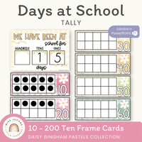 Days At School Tally Display - Daisy Gingham Pastels Decor – Miss ...