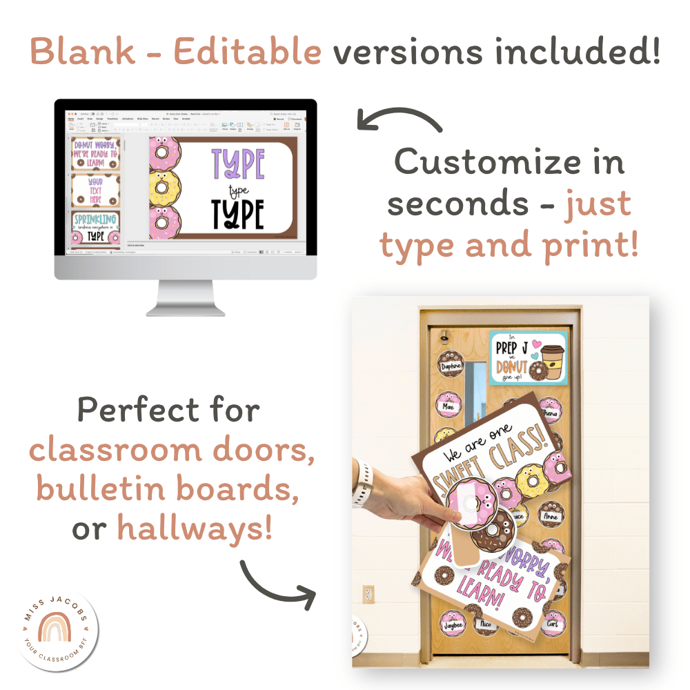 Donut Door Display Classroom Decor - Miss Jacobs