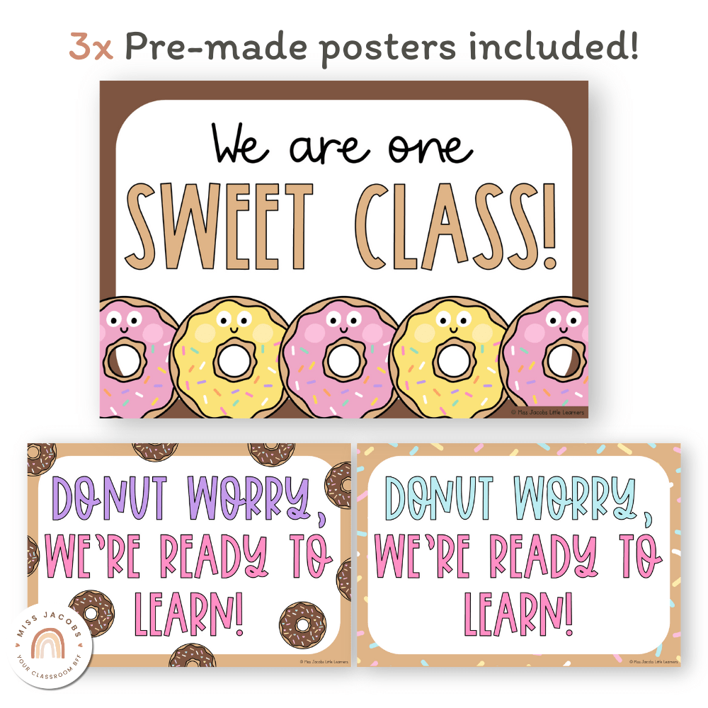 Donut Door Display Classroom Decor - Miss Jacobs – Miss Jacobs Little ...