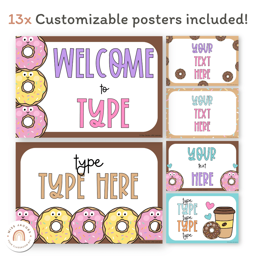 Donut Door Display Classroom Decor - Miss Jacobs – Miss Jacobs Little ...