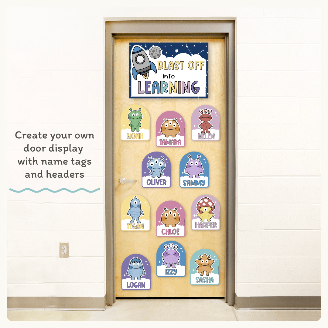 Door Display Cute Aliens - Dreamy Space Theme - MJLL – Miss Jacobs ...