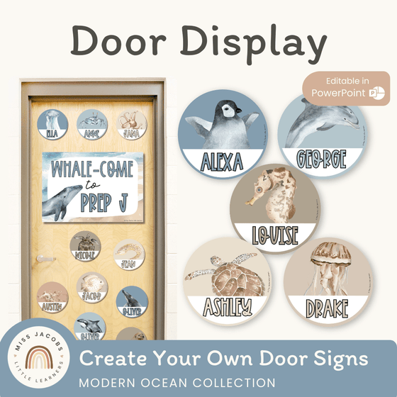 Door Display - Modern Ocean Classroom Decor – Miss Jacobs Little Learners