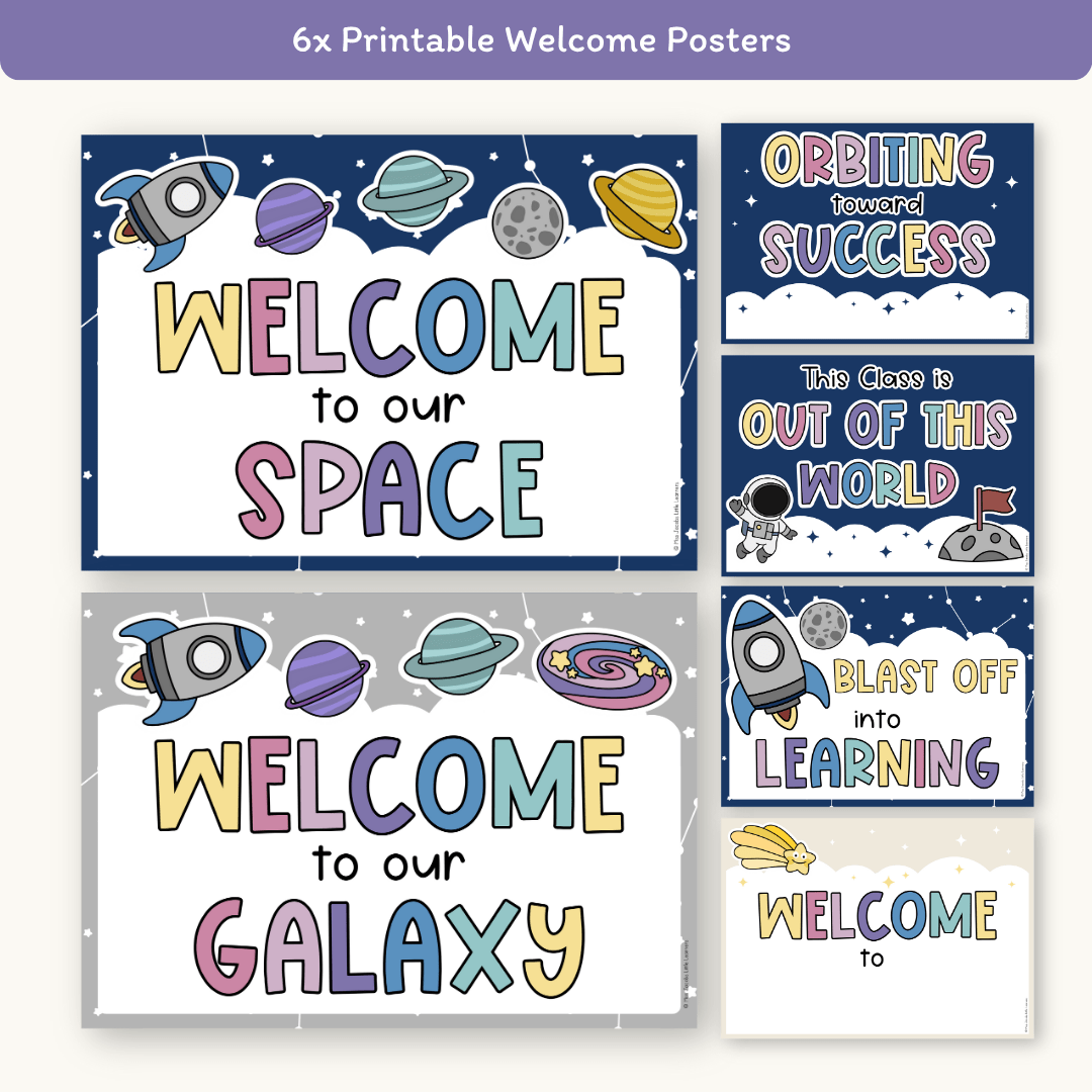 Door Display Planets & Astronauts - Dreamy Space Theme - MJLL – Miss ...