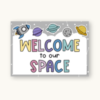 Door Display Planets & Astronauts - Dreamy Space Theme - MJLL – Miss ...