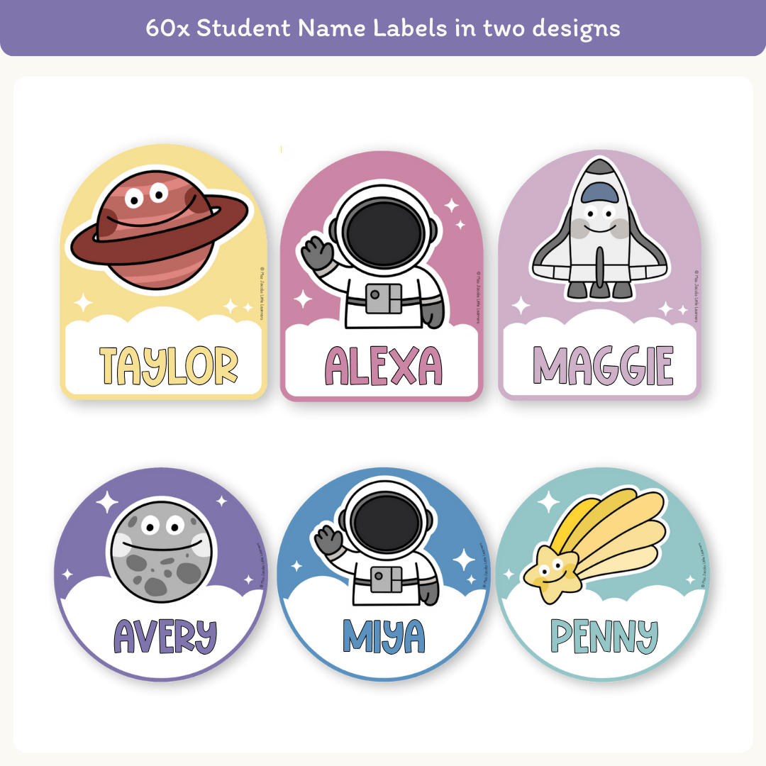 Door Display Planets & Astronauts - Dreamy Space Theme - MJLL – Miss ...