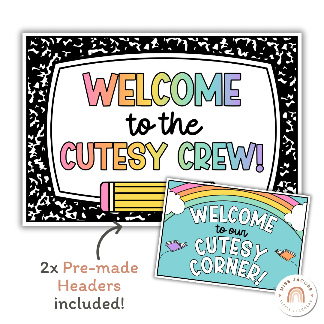 Door Display Rainbow - Cutesy Classroom Theme - Miss Jacobs - Default Title