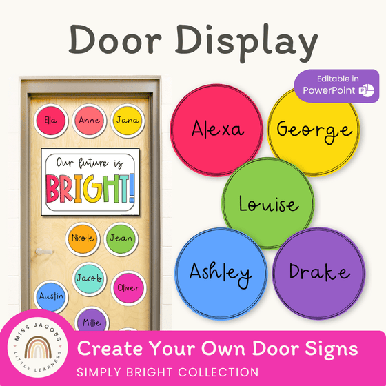 Door Display - Simply Bright Classroom Decor – Miss Jacobs Little Learners