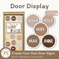 Door Display | SPOTTY NEUTRALS | Editable – Miss Jacobs Little Learners
