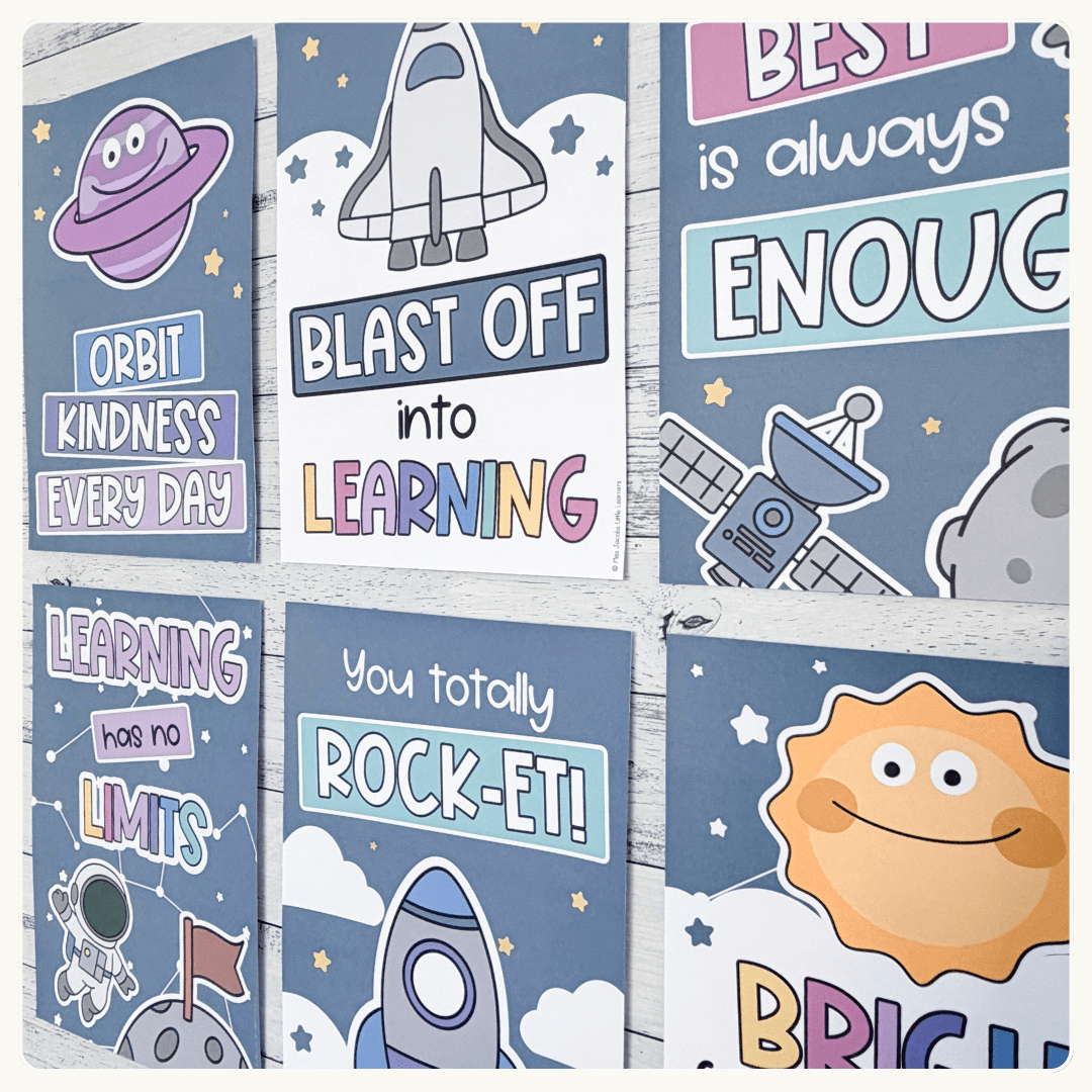 Dreamy Space Classroom Decor Bundle - Galaxy Theme - MJLL