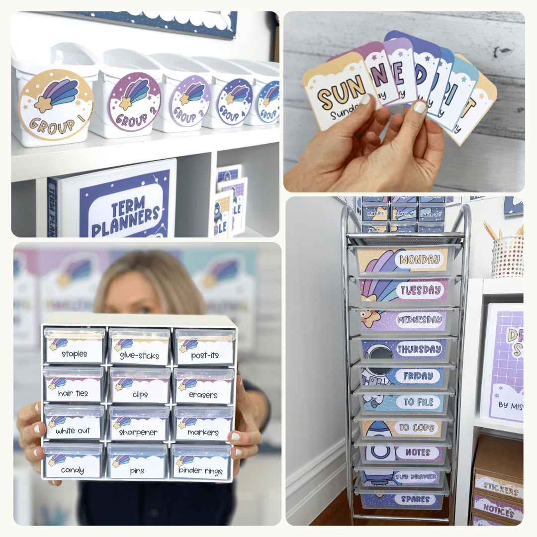 Dreamy Space Classroom Decor Bundle - Galaxy Theme - MJLL