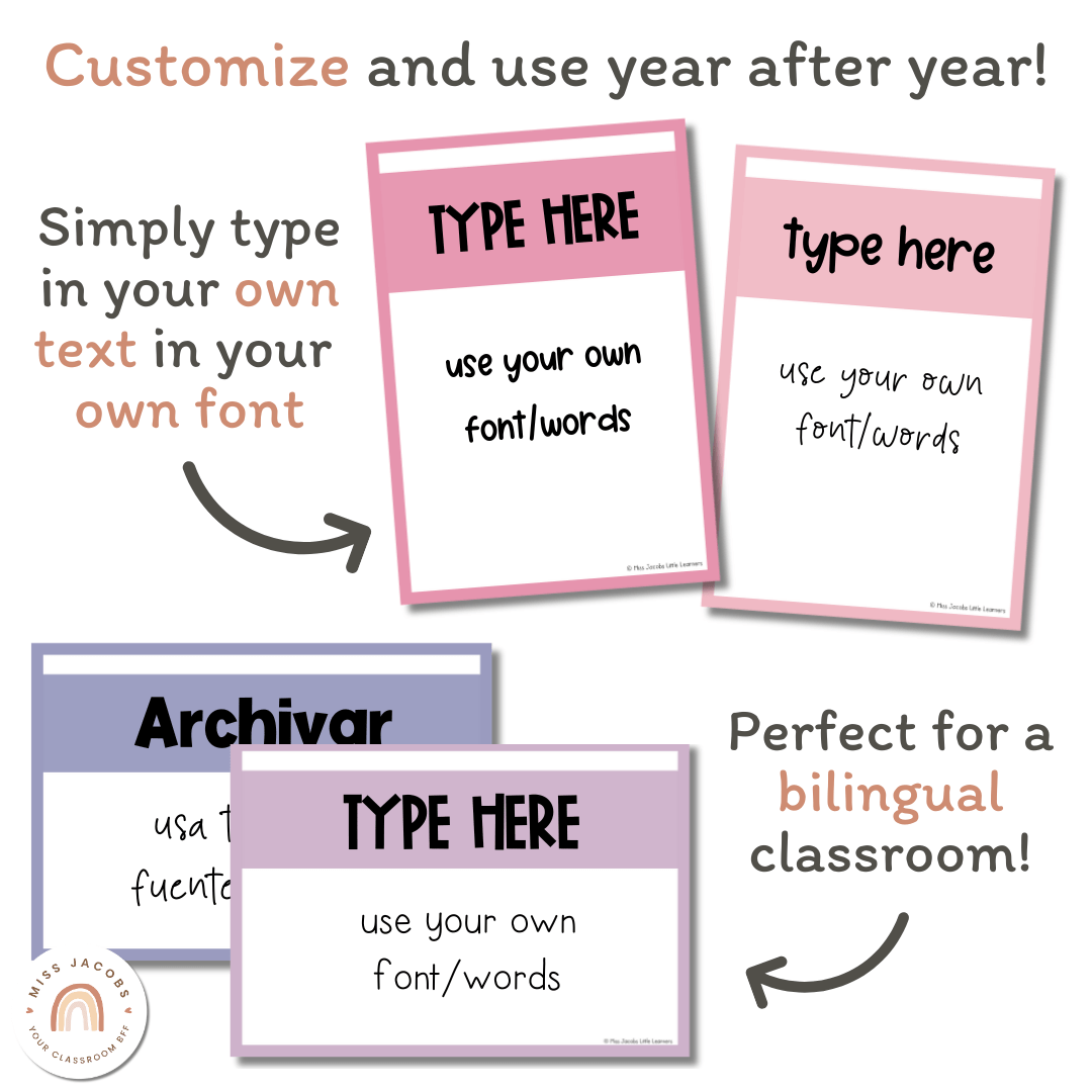 Editable Classroom Posters | PASTELS