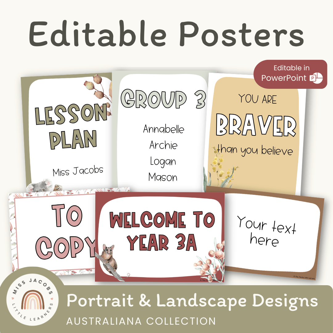 Classroom Posters: Classroom Decor Editable Templates – Page 2 – Miss ...