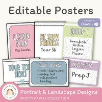 Editable Classroom Posters Templates - Spotty Pastel Theme - MJLL ...