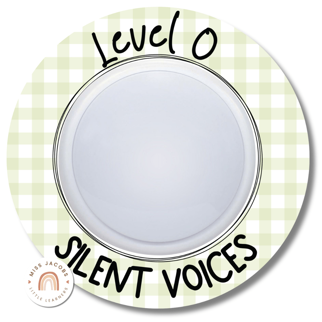 Voice Levels Display - Push Light Noise Levels - Daisy Gingham Pastels