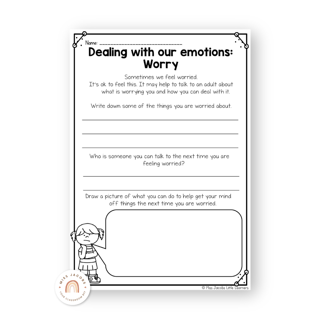 Emotions and Feelings Worksheets Printables - Miss Jacobs – Miss Jacobs ...