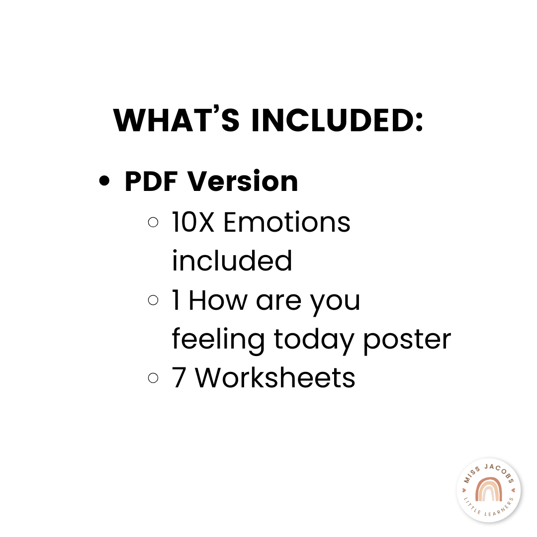 Emotions and Feelings Worksheets Printables - Miss Jacobs – Miss Jacobs ...