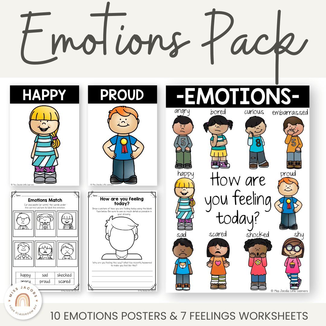 Emotions and Feelings Worksheets Printables - Miss Jacobs