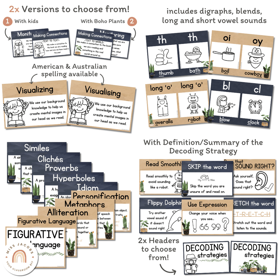 Boho Plants Classroom Theme - Miss Jacobs Little Learners