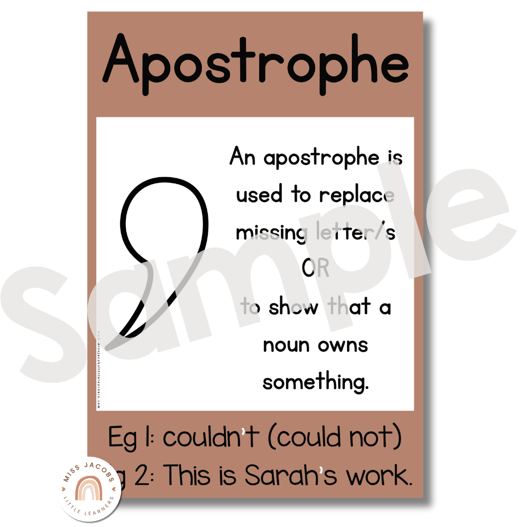 Desert Neutrals Collection English Posters Decor - Miss Jacobs