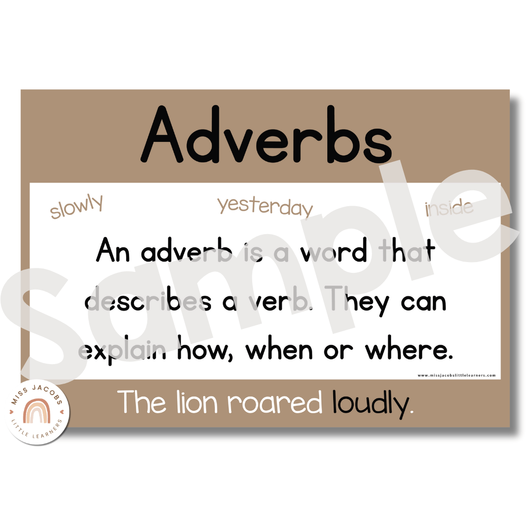 Desert Neutrals Collection English Posters Decor - Miss Jacobs