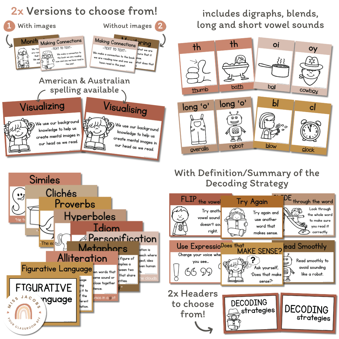 English Posters Bundle | BOHO VIBES | Desert Neutrals Classroom Decor ...