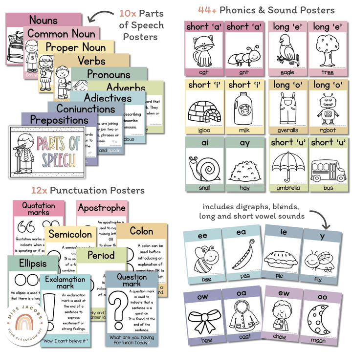 Simply Pastel Classroom Collection - Miss Jacobs Little Learners - Miss ...