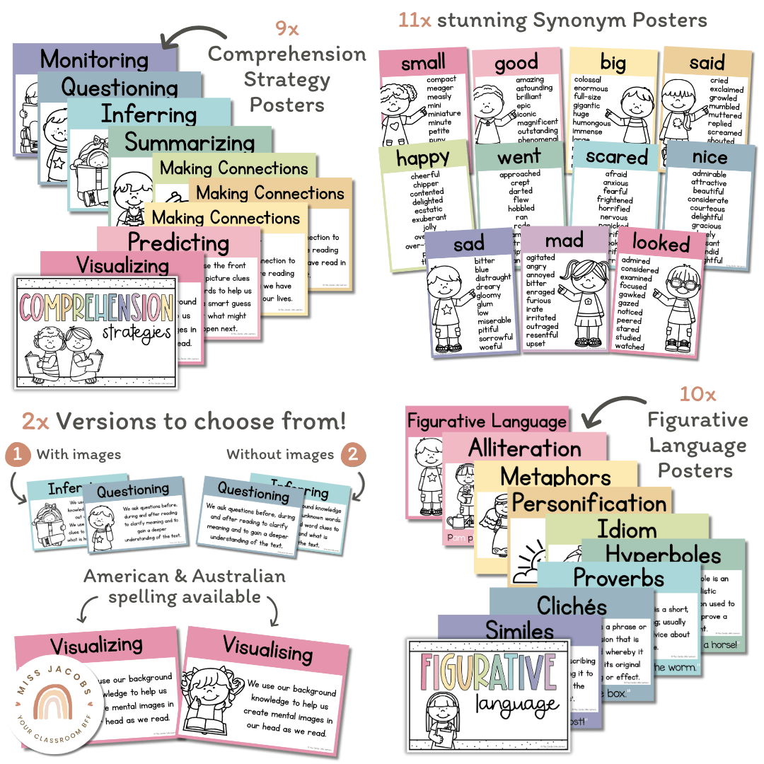 Pastel Collection English Posters Decor - Miss Jacobs Little Learners ...