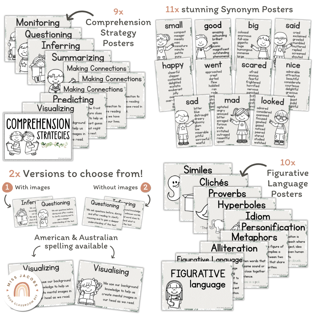 Modern Jungle English Posters Decor - Miss Jacobs